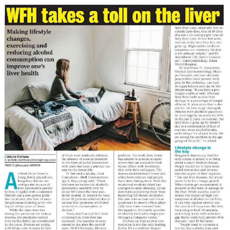 WFH takes a toll on the liver